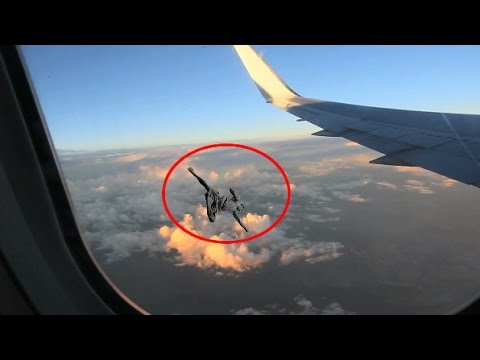 Mystery Man Flies Past Airbus Plane - Sharing Clips